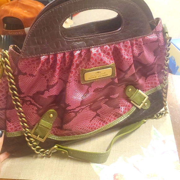 River Island | Bags | River Island Snakeskin Print Bag | Poshmark